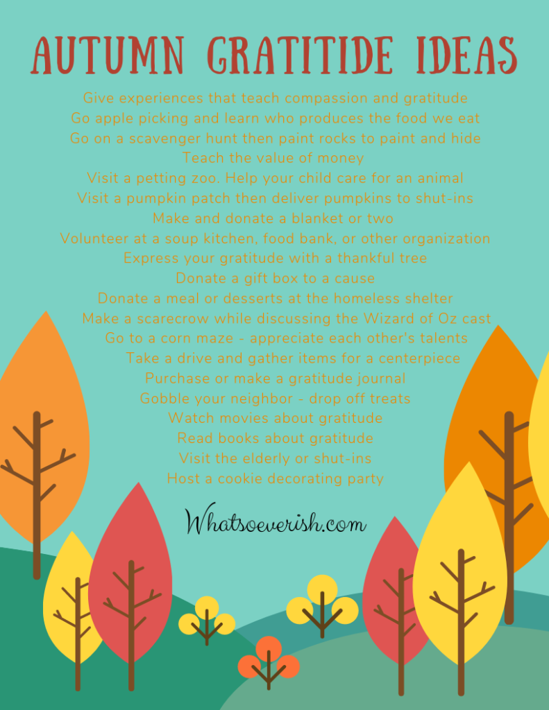 Autumn gratitude list | Whatsoever Design
